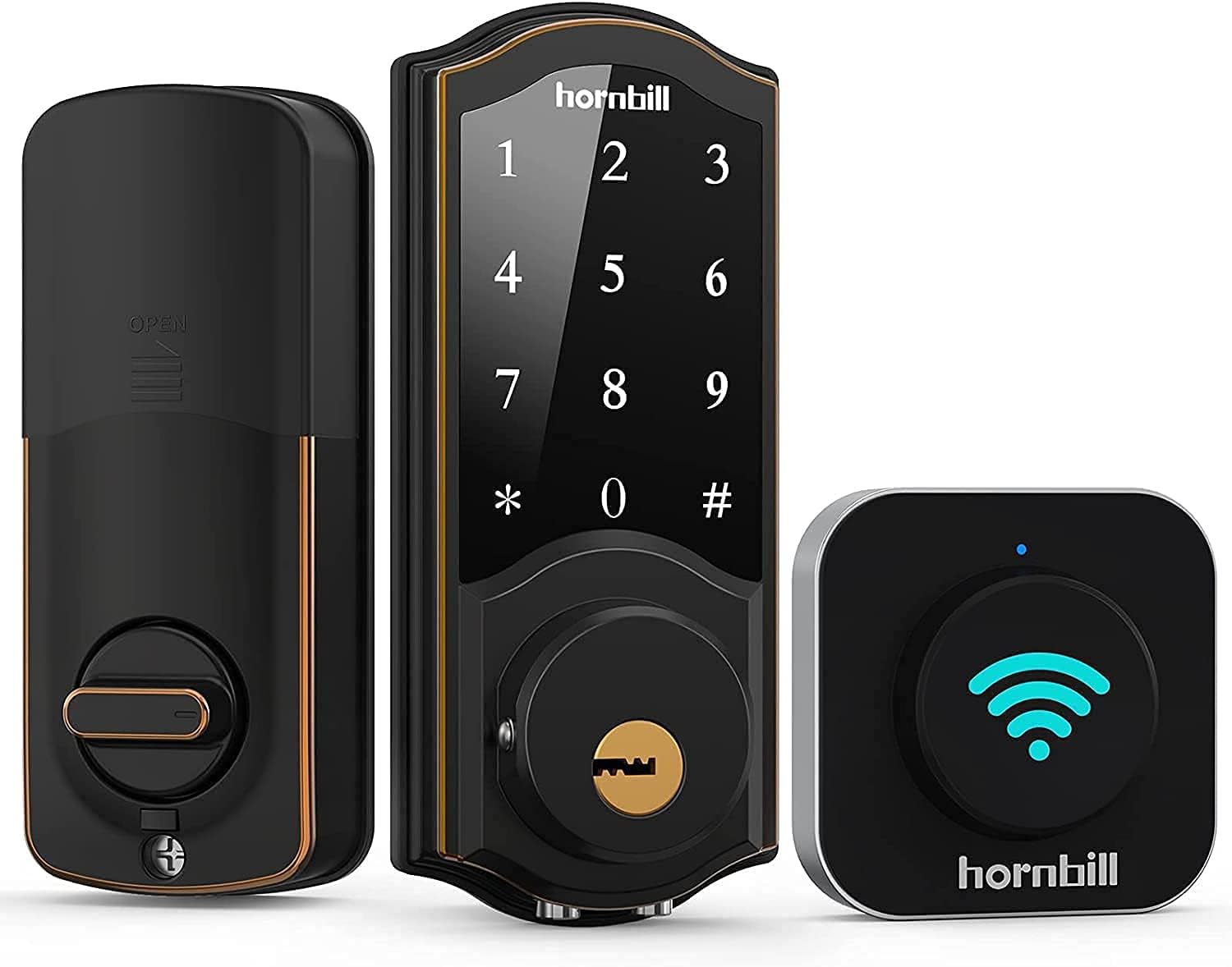 2022 Smart Keyless Entry Door Lock, hornbill Smart Security Deadbolt ...