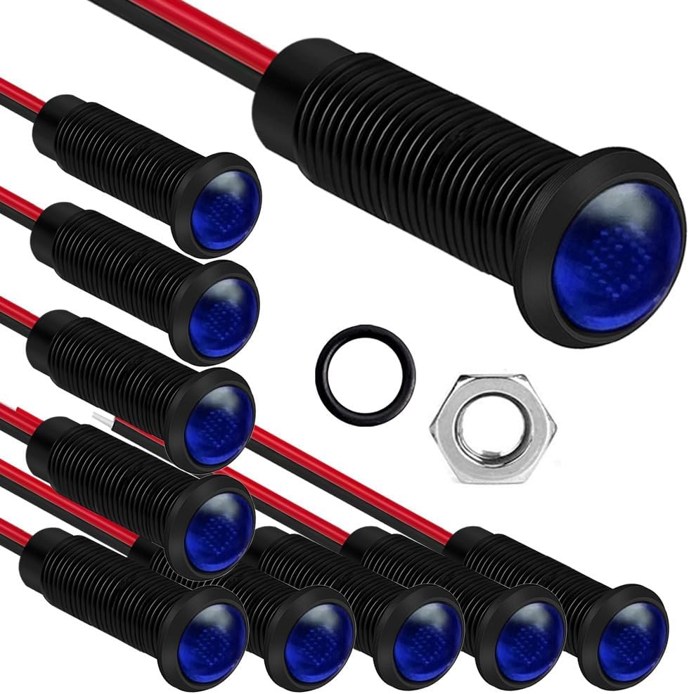 Amazon.com: Gebildet 10pcs LED Plastic Indicator Pilot Light 110VAC ...