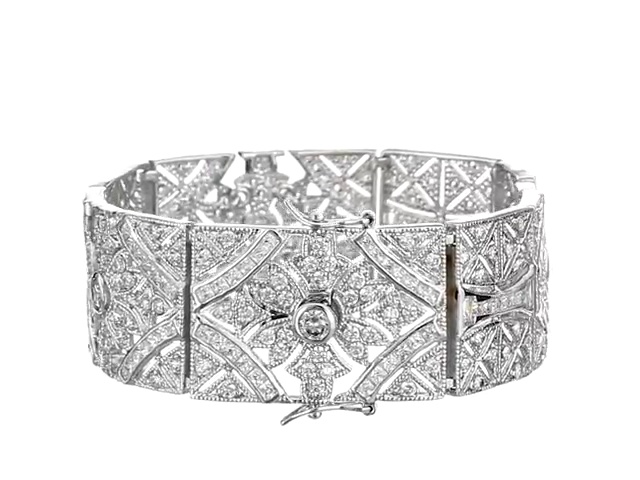 Watch CZ by Kenneth Jay Lane "Traditional Cubic Zirconia Vintage CZ Bracelet, 25 CTTW on Amazon Live