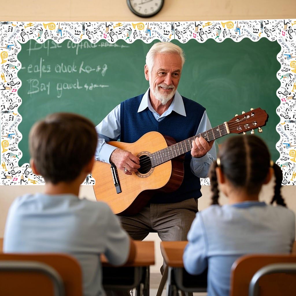 Snapklik.com : 68.9 Feet Musical Notes Bulletin Board, Musical ...