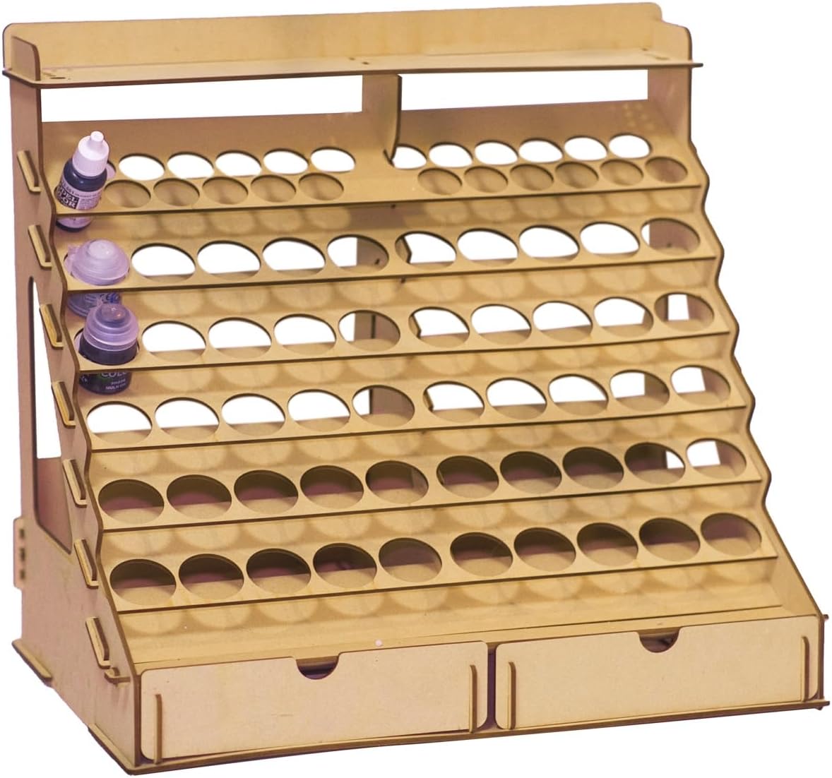 Sokipa Craft Paint Storage-Modular Wooden Paint Organizer - Holds 74 ...