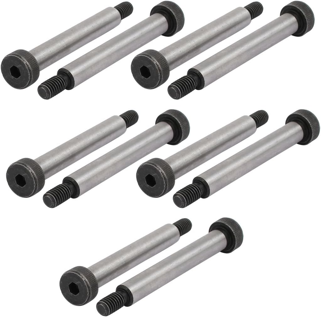 Amazon.com: uxcell 10pcs 40Cr Steel Shoulder Bolt 8mm Shoulder Dia 55mm ...