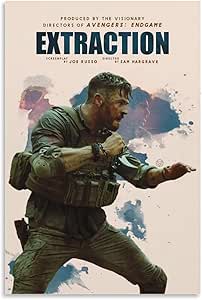 Amazon.com: Extraction Movie Posters (3) Wall Art Paintings Canvas Wall ...