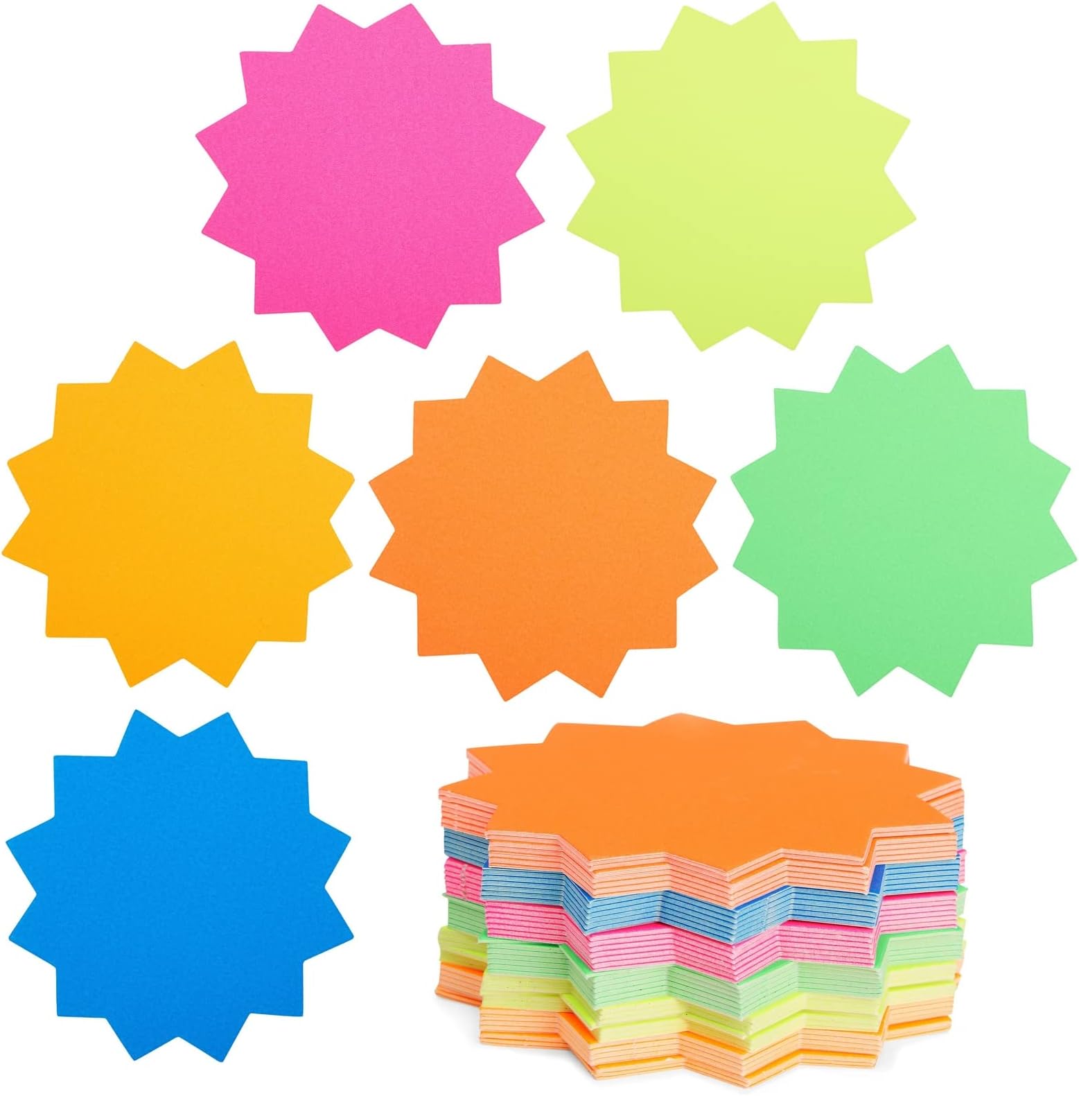 Amazon.com: 360 Pcs Starburst Cutouts Paper Starburst Die-Cuts Bulletin ...