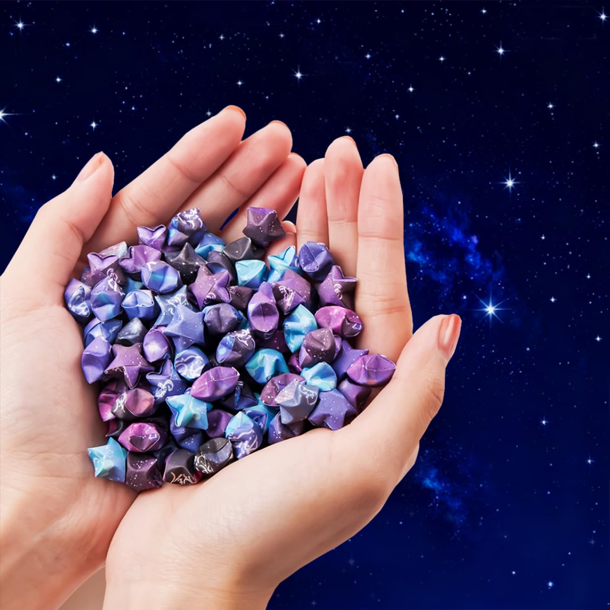 Snapklik.com : Origami Paper Stars, Colorful Handcraft Origami Lucky ...