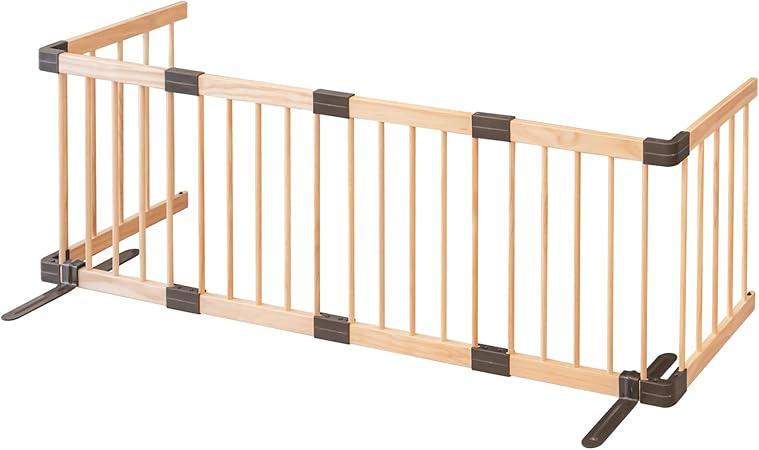 Amazon.co.jp: RiZKiZ ベビーフェンス 木製 置くだけ ハイタイプ 扉付き パネル 自立スタンド付き 組立簡単 組み替え テレビ 階段 ベビーゲート ベビーサークル プレイ ...