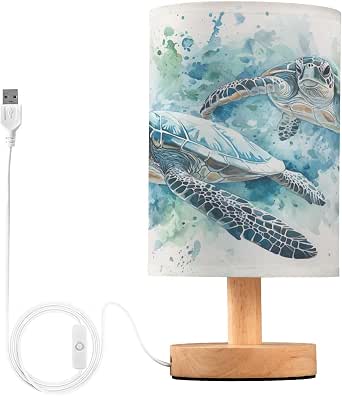 LFICRTAN Table LED Lamps Watercolor Sea Turtles Bedroom Night Light ...