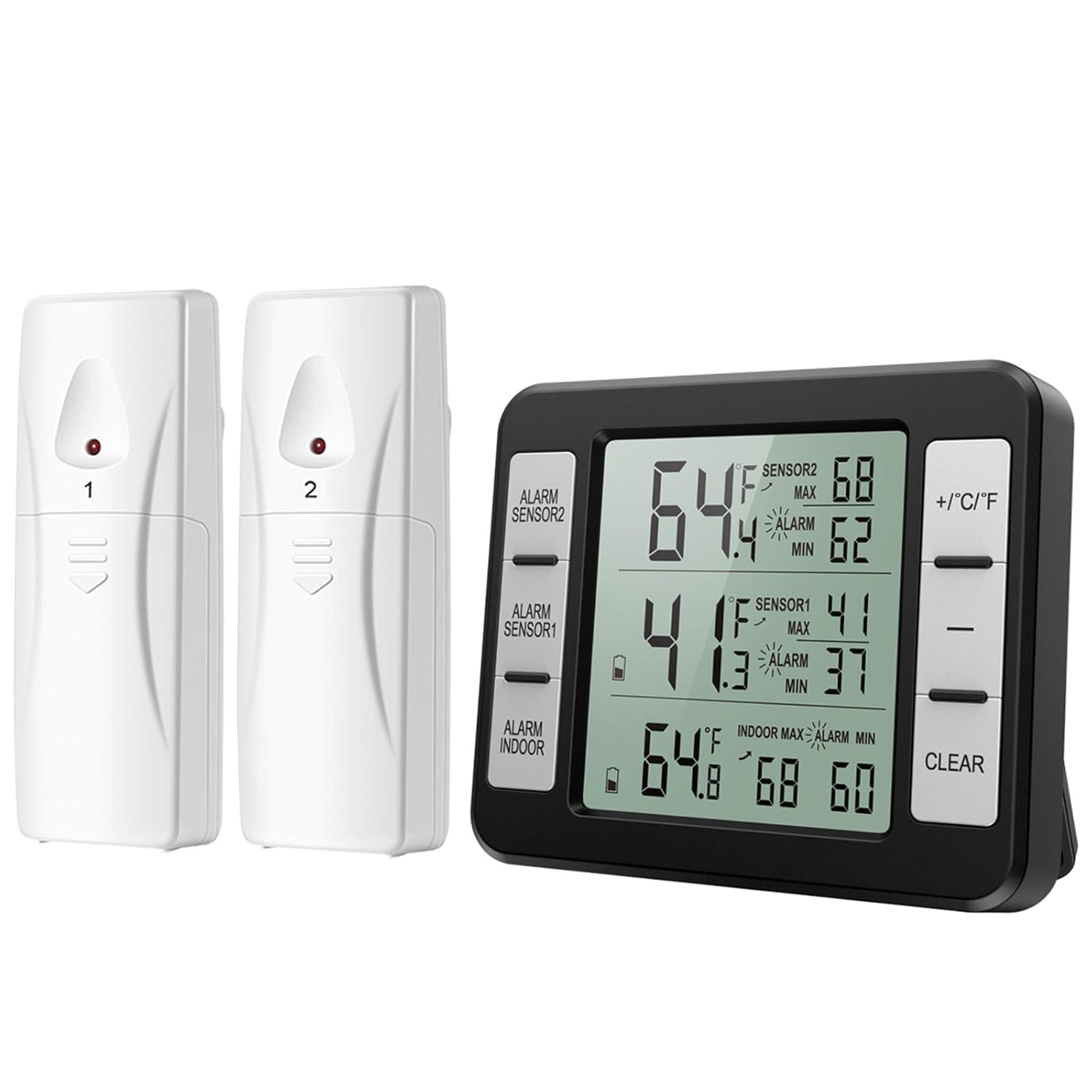 Amazon.com: ORIA Refrigerator Thermometer, Wireless Digital Freezer ...