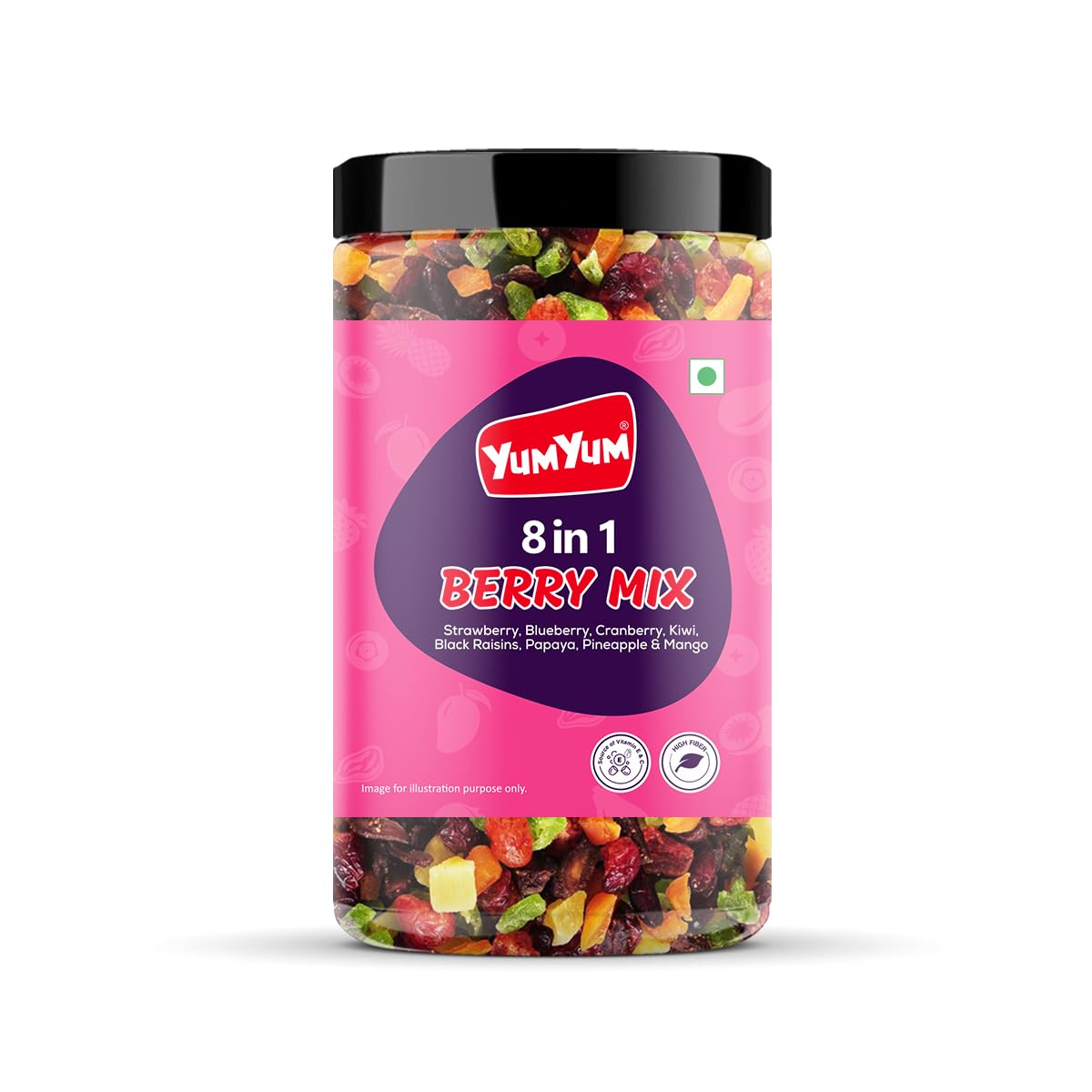 Yum Yum 8 in 1 Berry and Fruits Mix 400g Jar | Dried Berries | Healthy ...