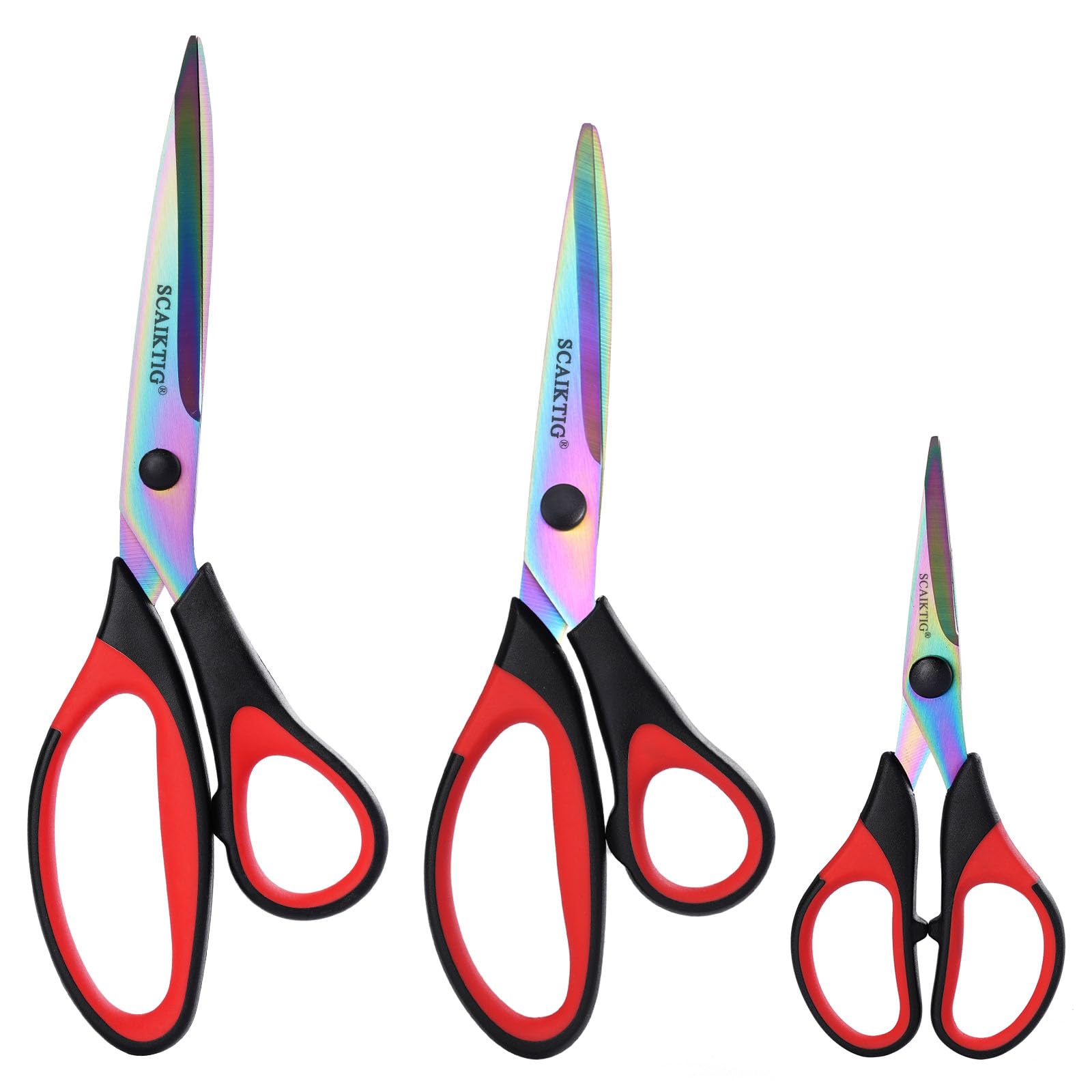 Amazon.com: Craft Scissors Set of 3 Pack, All Purpose Sharp Titanium ...