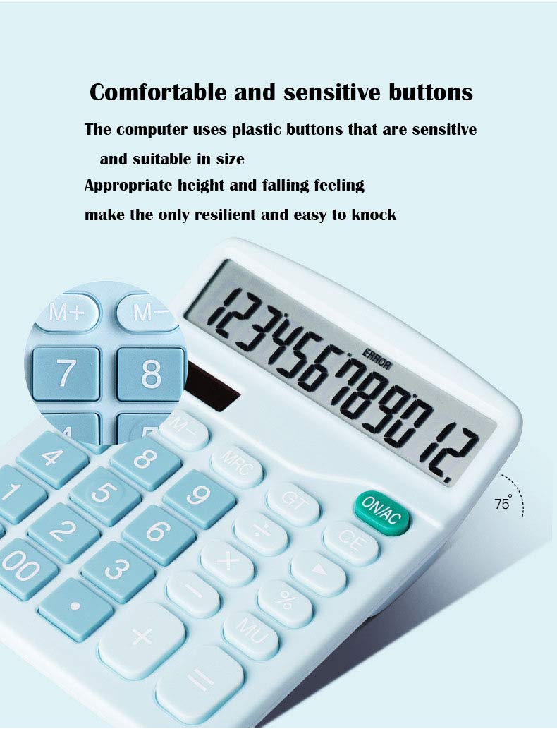 Snapklik.com : YOUHO Office Desk Calculator, 12-bit Solar Battery Dual ...