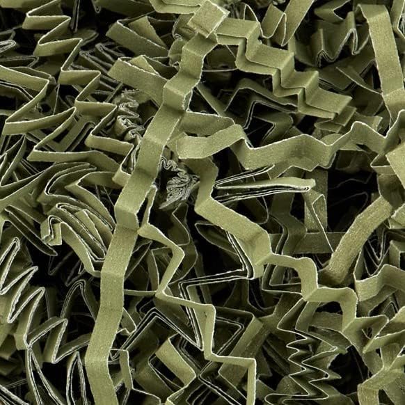 Amazon.com: MMvolesy Olive Green Solid Colored Crinkle Paper Filler for ...