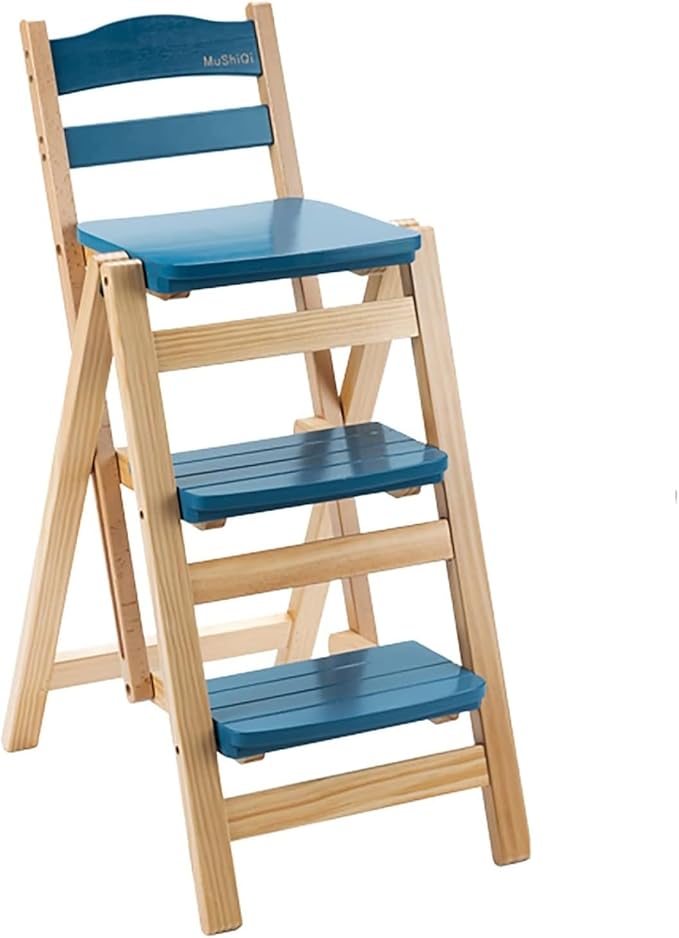 Amazon.com: Retro Step Stool Chair For Kitchen 1950S,Folding Bar Stool ...