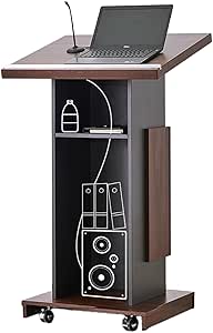 Amazon.co.jp: Floor Standing Pulpit Podium Wooden, Commercial Inclined ...