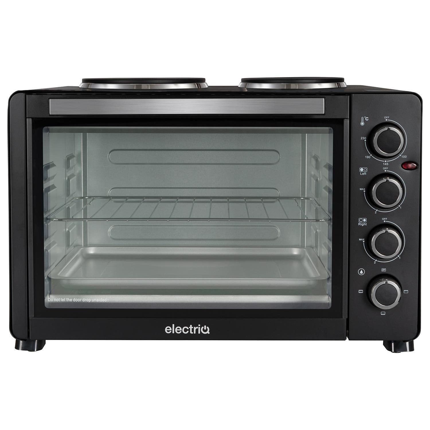 electriQ 45L Mini Oven with Dual Hotplates : Amazon.co.uk: Home & Kitchen
