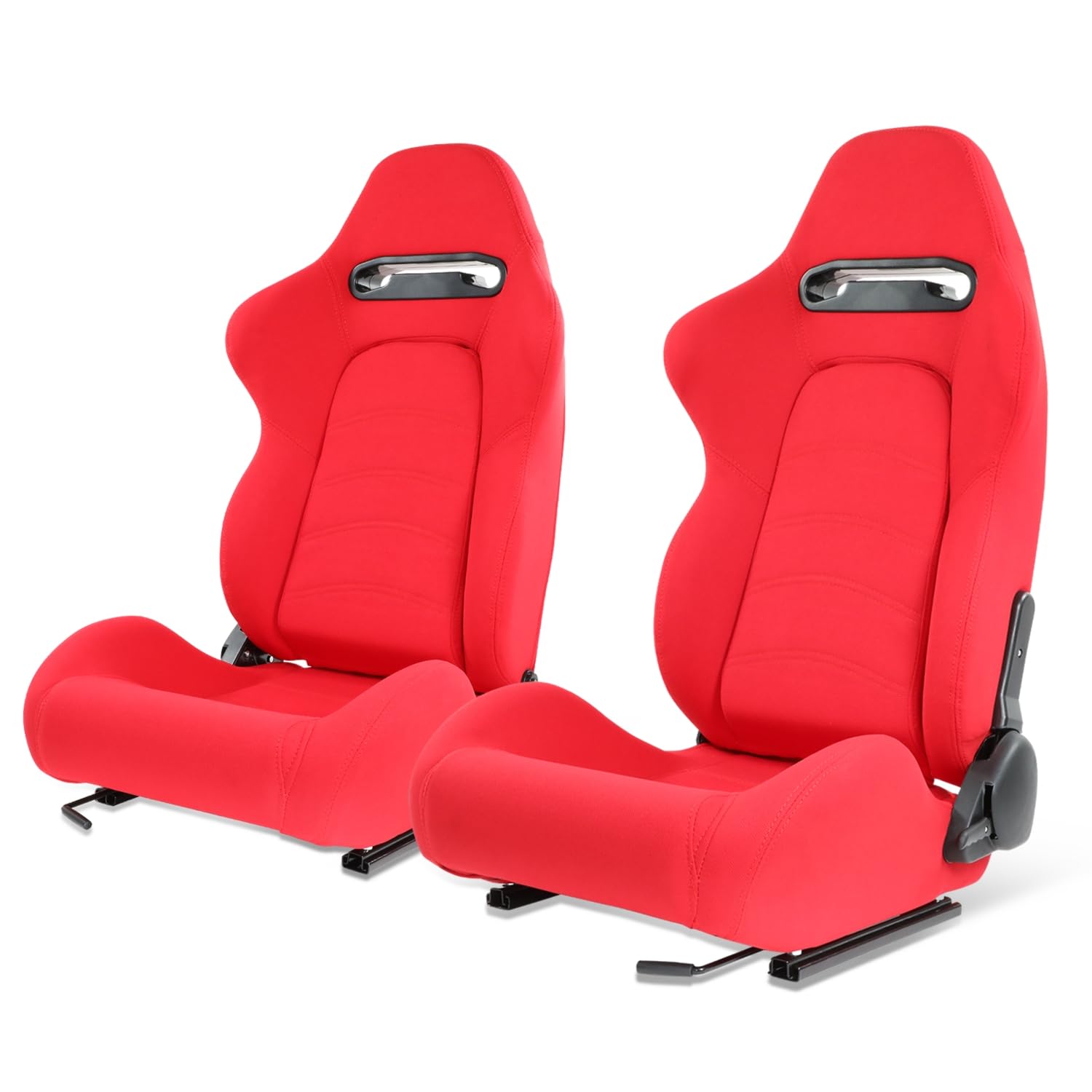 Amazon.com: Auto Dynasty Pair of Racing Seat Universal Reclinable ...