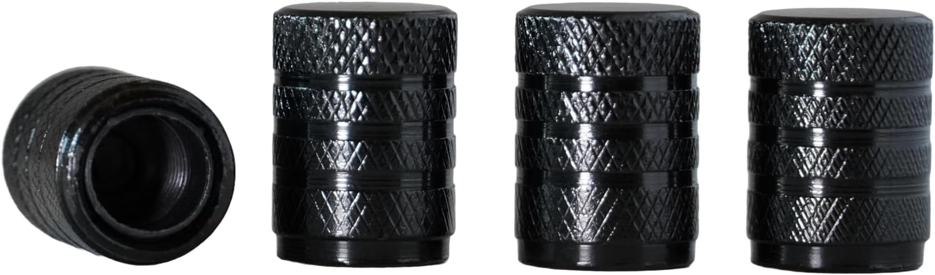 Amazon.com: Black Anodized Aluminum Tire Valve Caps - 4 pcs/Pack ...