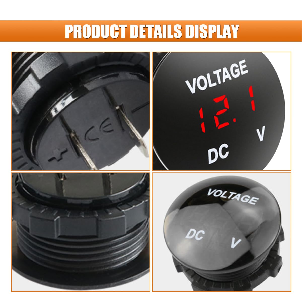 Snapklik.com : BDZMC Battery Voltage Meter, DC 12V Waterproof Voltage ...