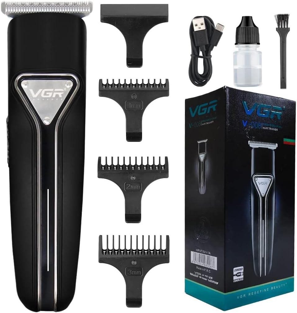 Amazon.com: VGR V-008 Professional Rechargeable cordless Pro Self Haircut Hair Clipper, Beard ...