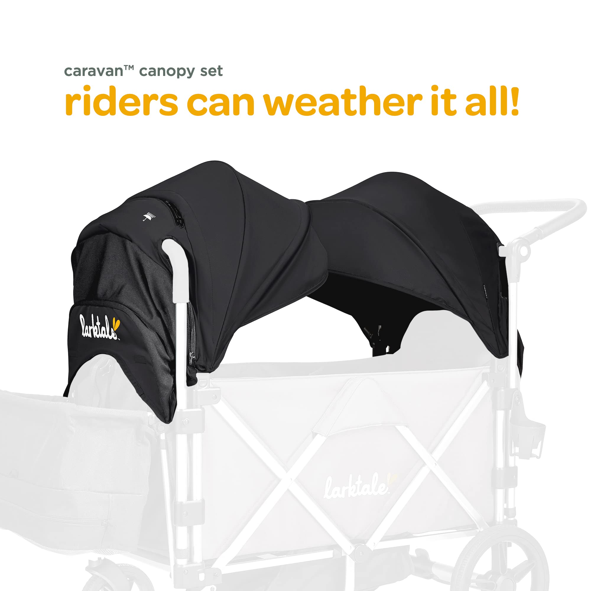 Snapklik.com : Larktale Sun Canopy Set For The Caravan Stroller/Wagon