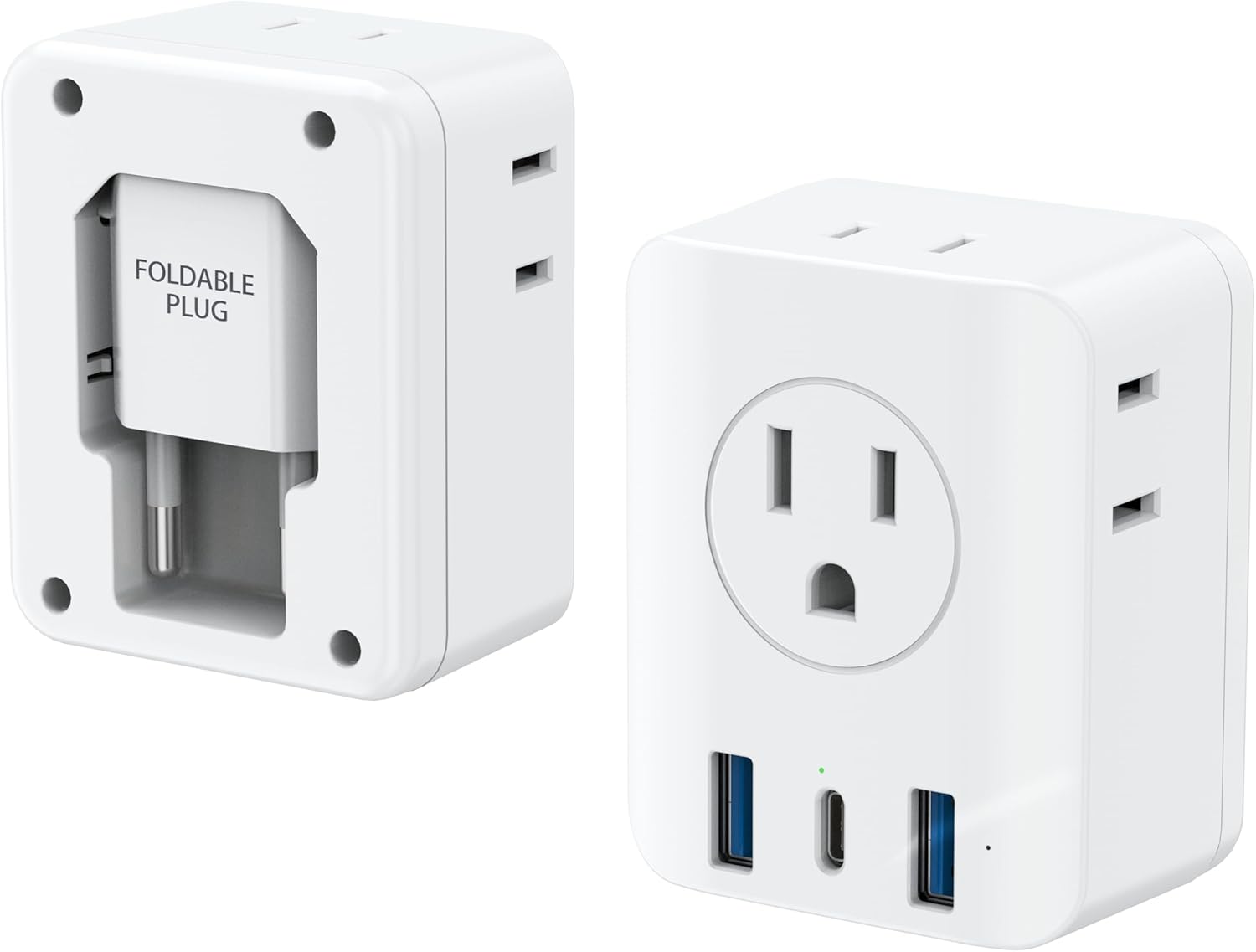 Amazon.com: 2PC European Travel Plug Adapter, Foldable 4AC ...