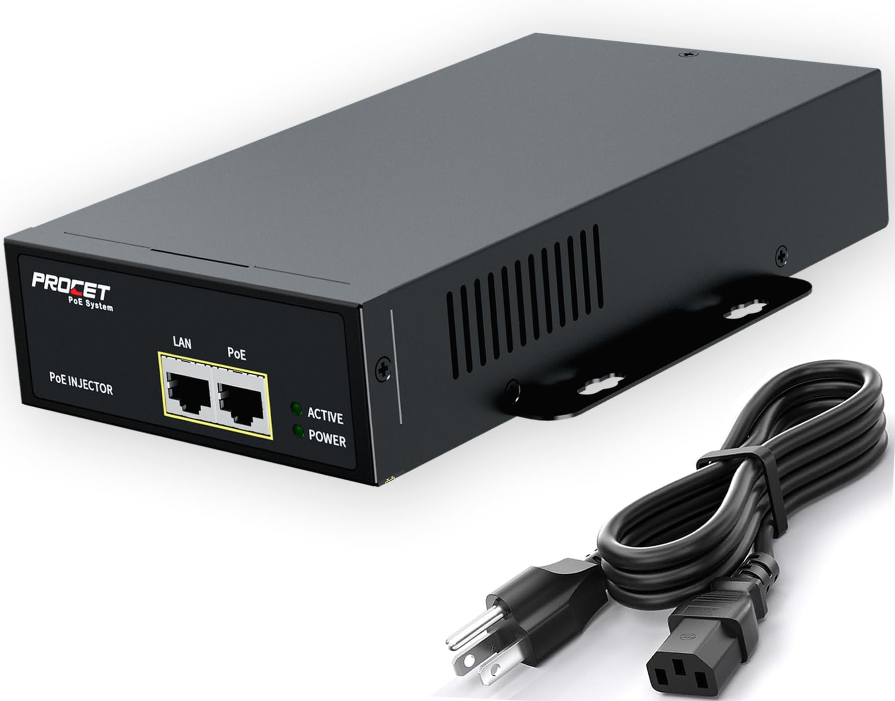 Amazon.com: PROCET PoE Iniector 75W Active PoE++ Industrial Grade ...