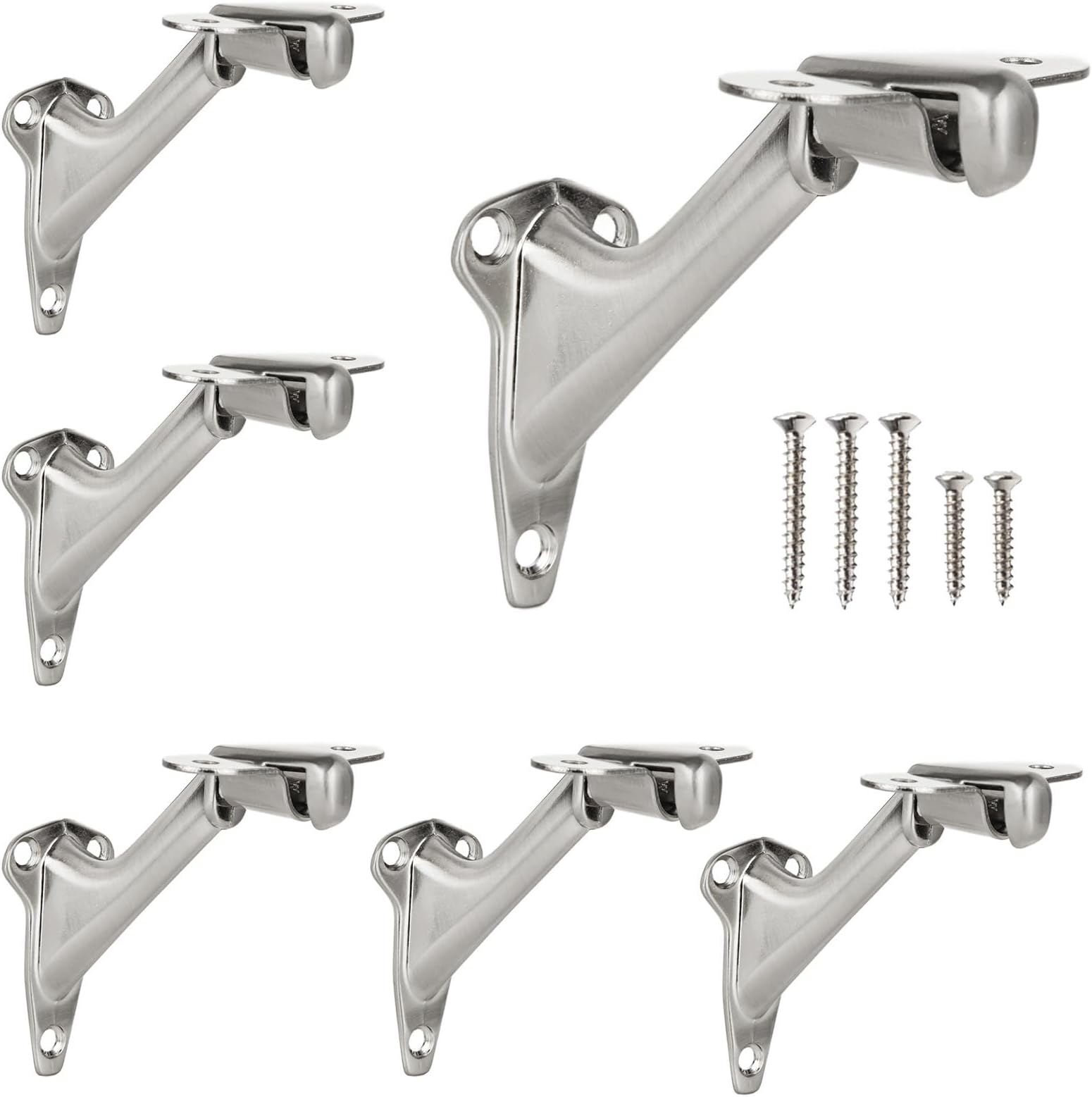 Amazon.com: Acrux7 6 Pack 3'' Handrail Bracket, Stair Railing Bracket ...