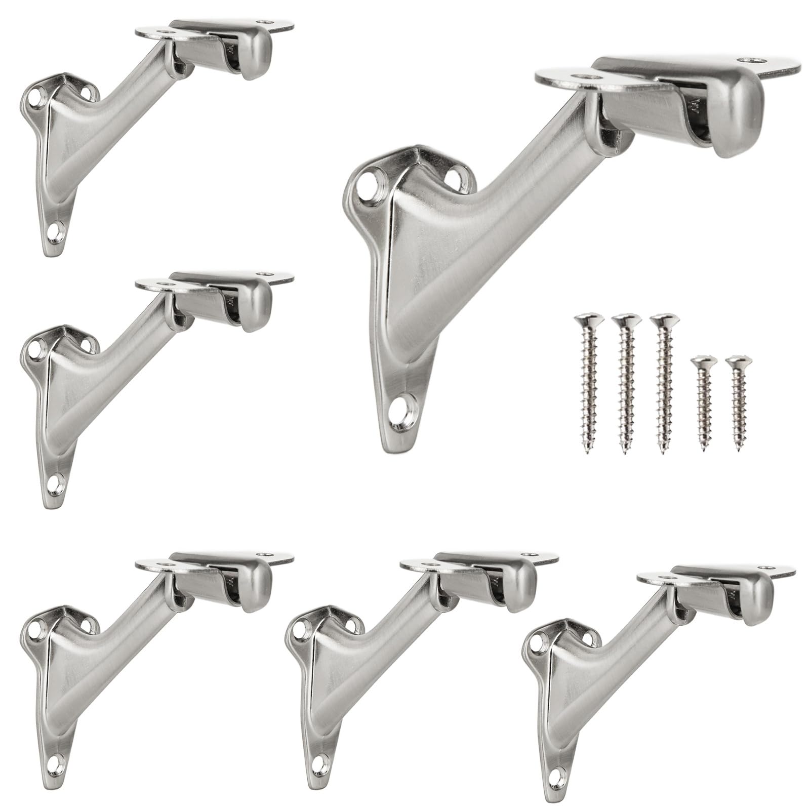 Amazon.com: Acrux7 6 Pack 3'' Handrail Bracket, Stair Railing Bracket ...