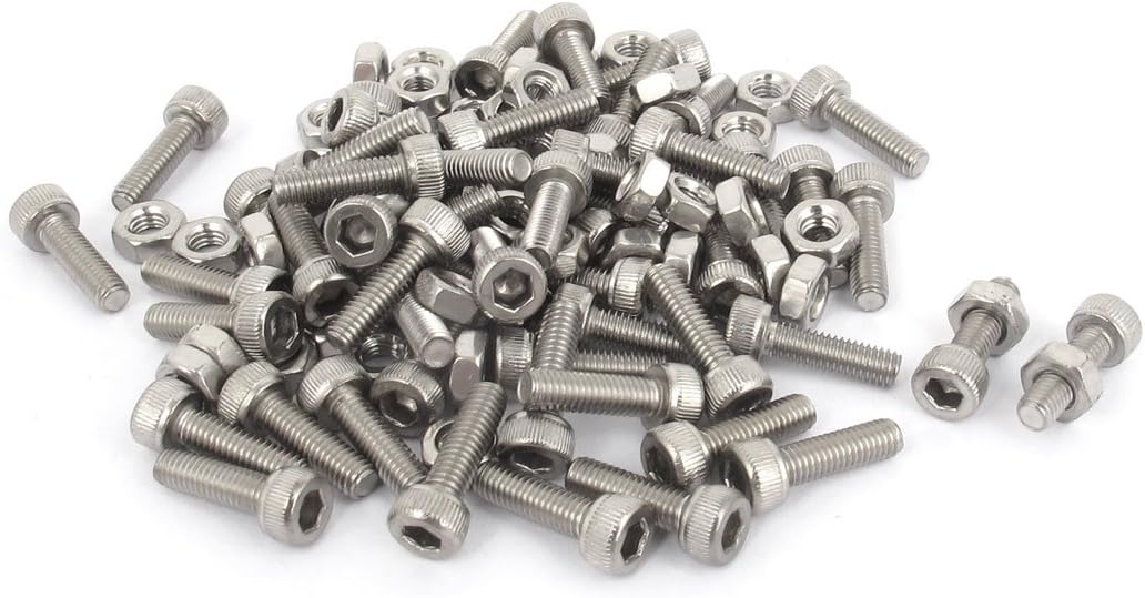 Amazon.com: uxcell A15071700ux0451 M3x10mm Hex Socket Head Knurled Cap ...