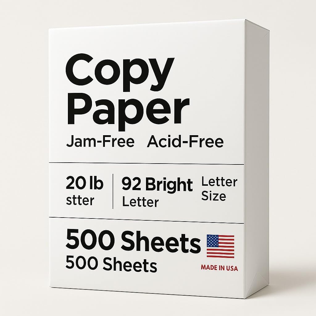 Amazon.com : Office Copy Paper – 1 Ream (500 Sheets) | Letter Size 8.5 ...