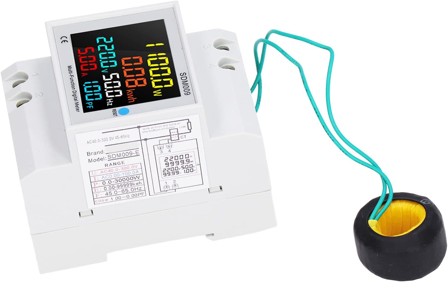 Power Line Monitor, Broad Utility Single Phase Volt Meter Digital ...