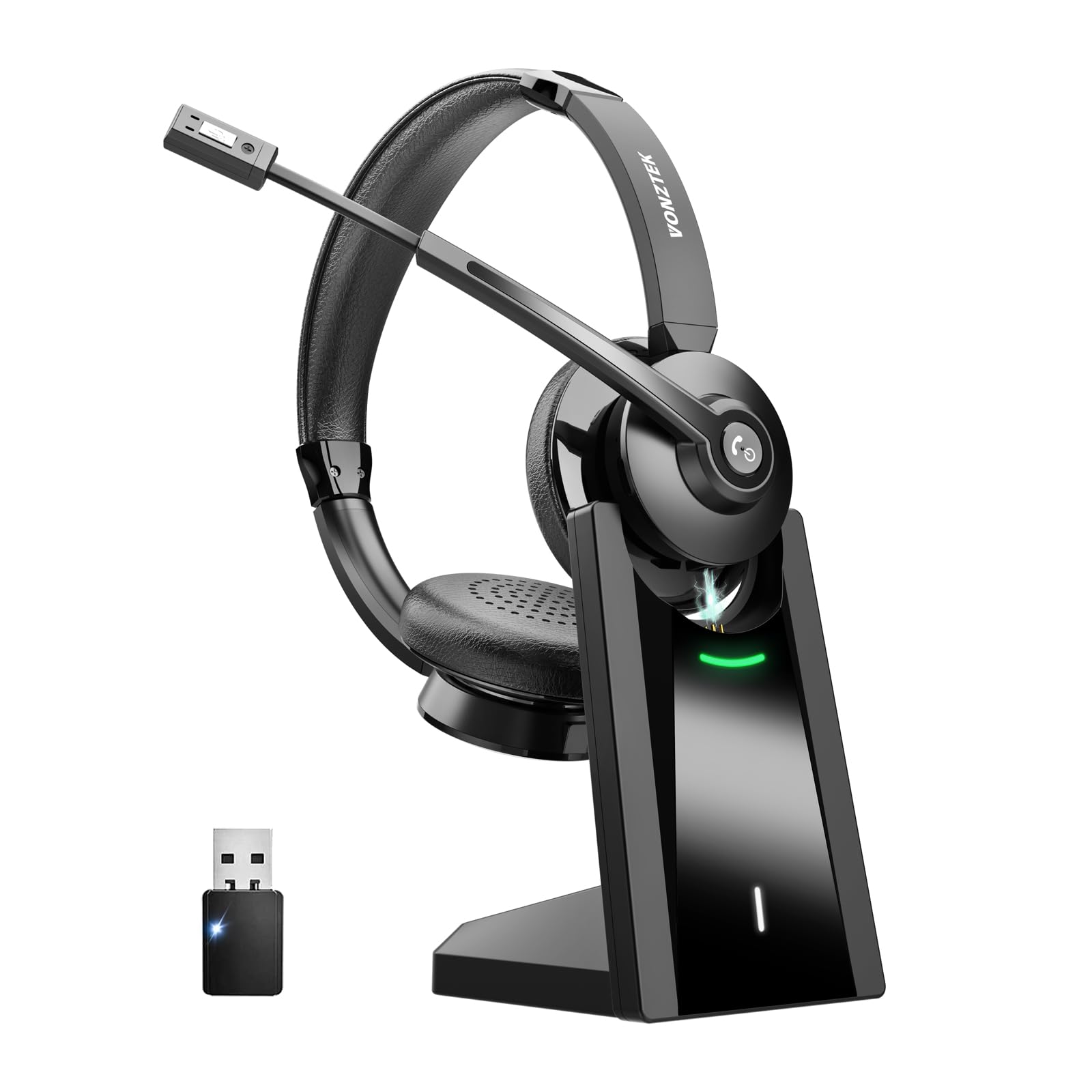 Amazon.com: Bluetooth Headset, Wireless Headphones with Microphone ...