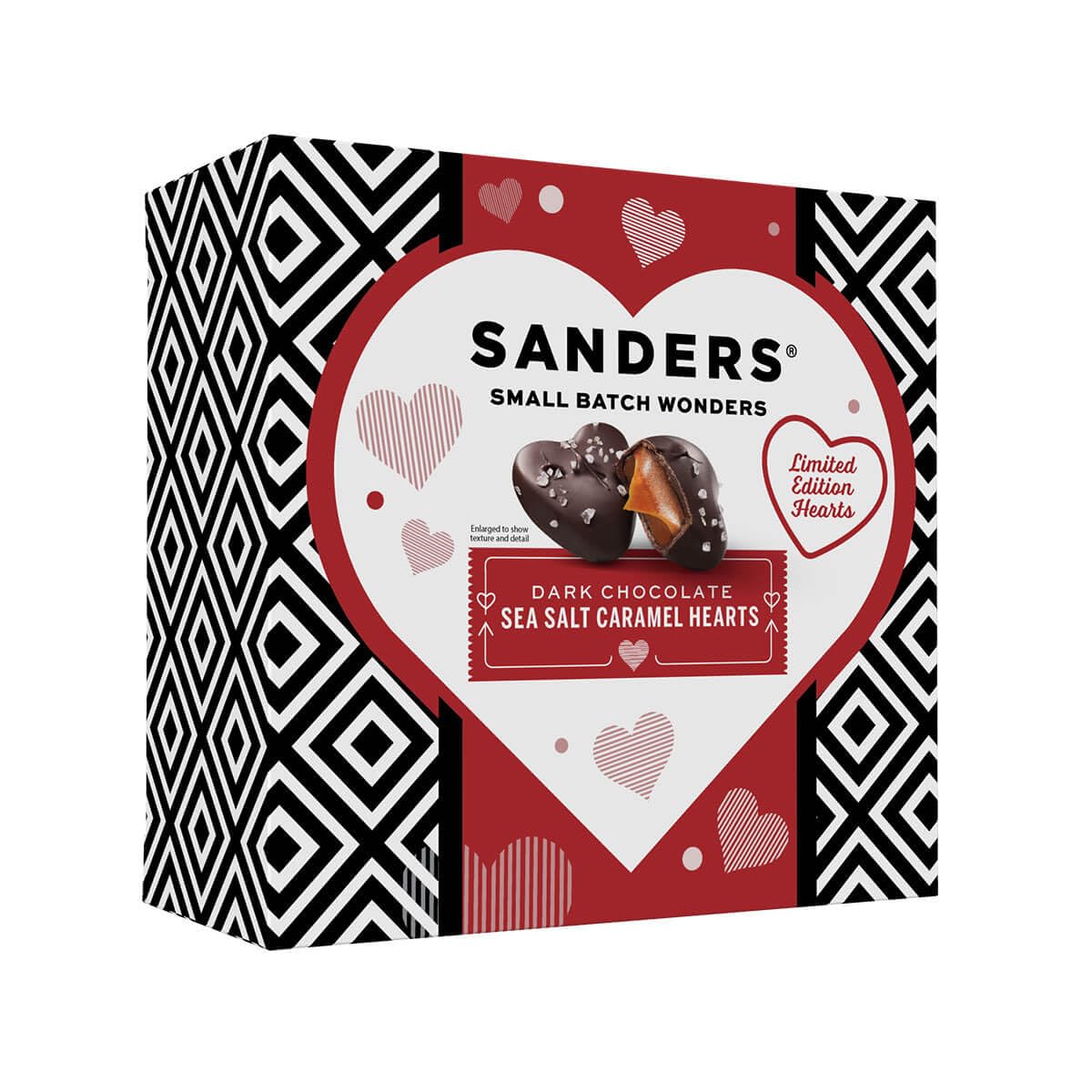 Amazon.com: Sanders Dark Chocolate Sea Salt Caramel Hearts 7 oz Box ...