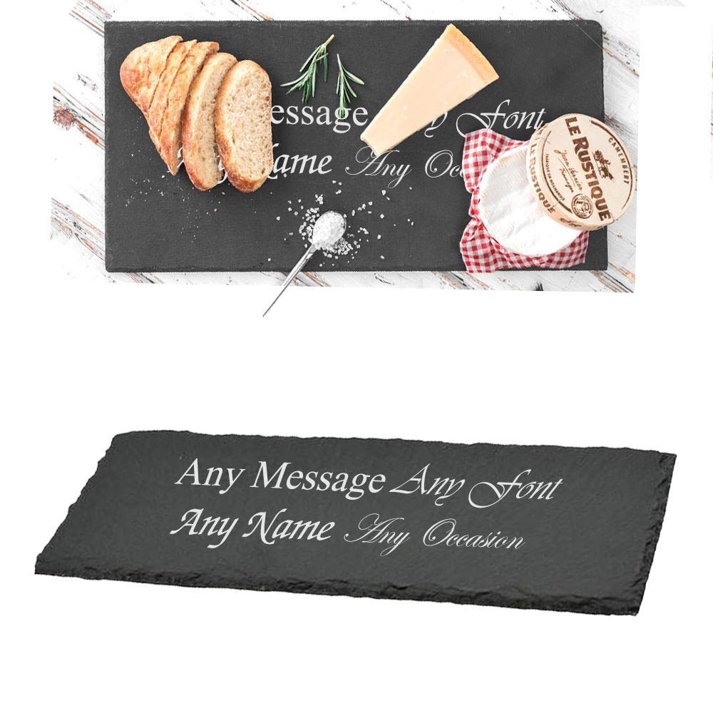 Personalised Engraved Beautiful Natural Slate Serving Plate : Amazon.co ...