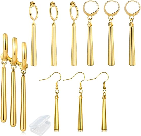 Amazon.com: JinYu 10 Pcs One P. Earrings, Anime Dangle Earrings Costume ...