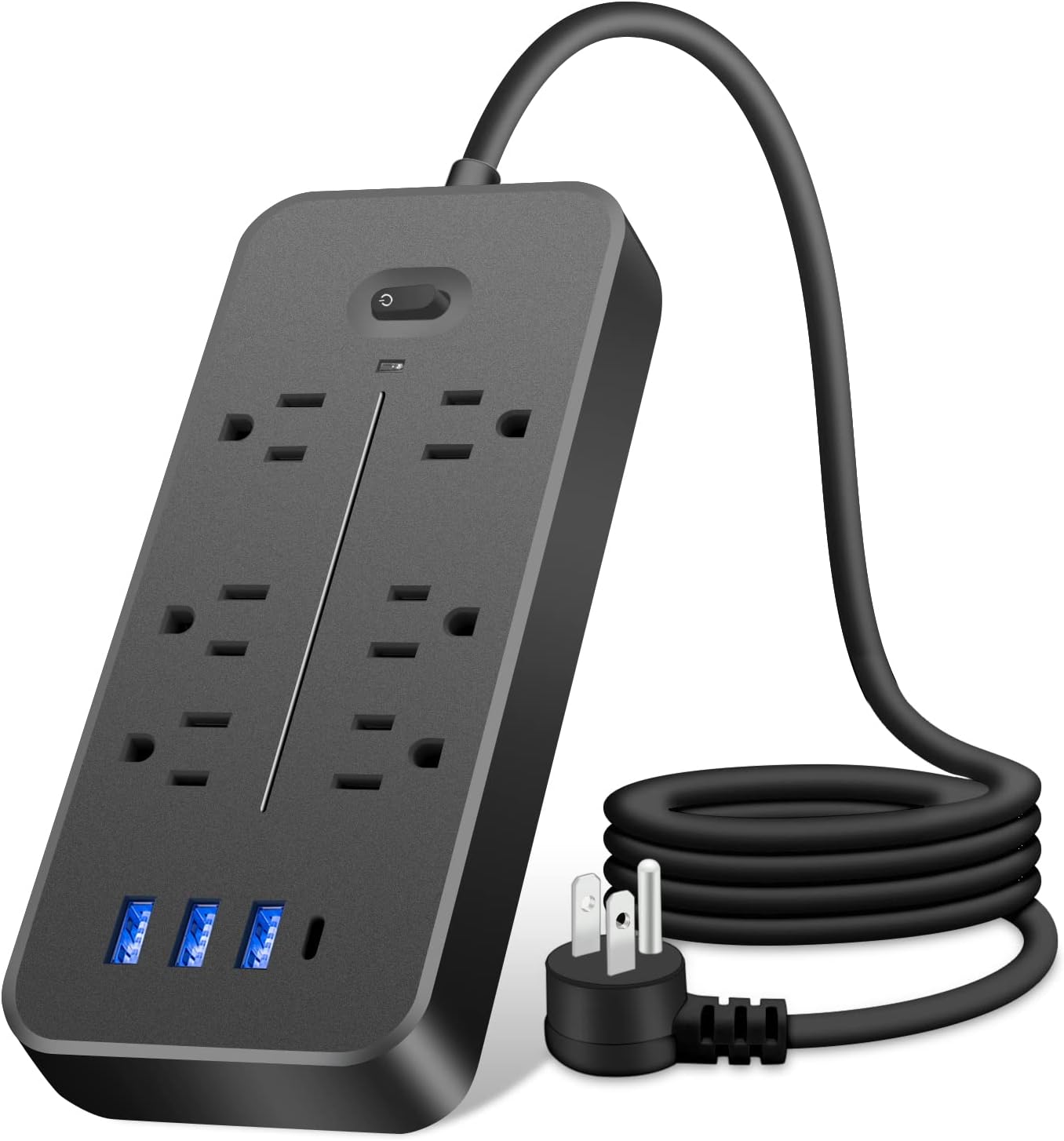 Amazon.com: Socket Power Strip, Surge Protector with 6 Outlets and 4 ...