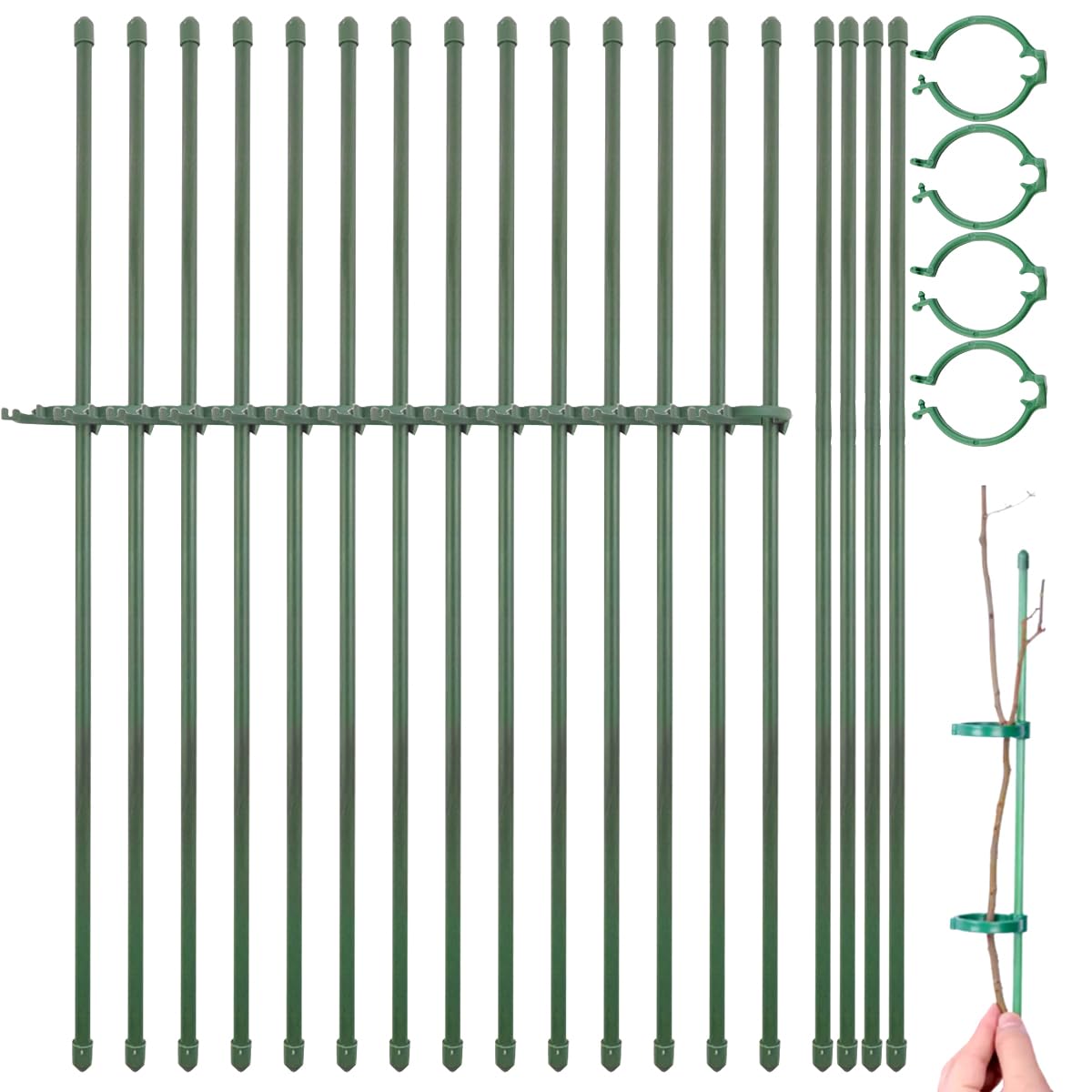 Amazon.com : GXXMEI 17PCS 18inch Plant Stakes, Plant Sticks Adjustable ...