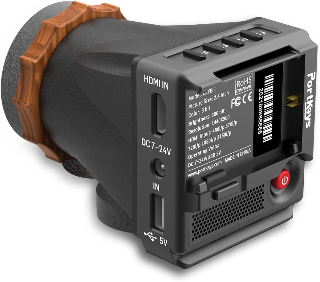 Amazon.com : Portkeys LEYE II 4K HDMI Electronic Viewfinder 2.4 Inch ...