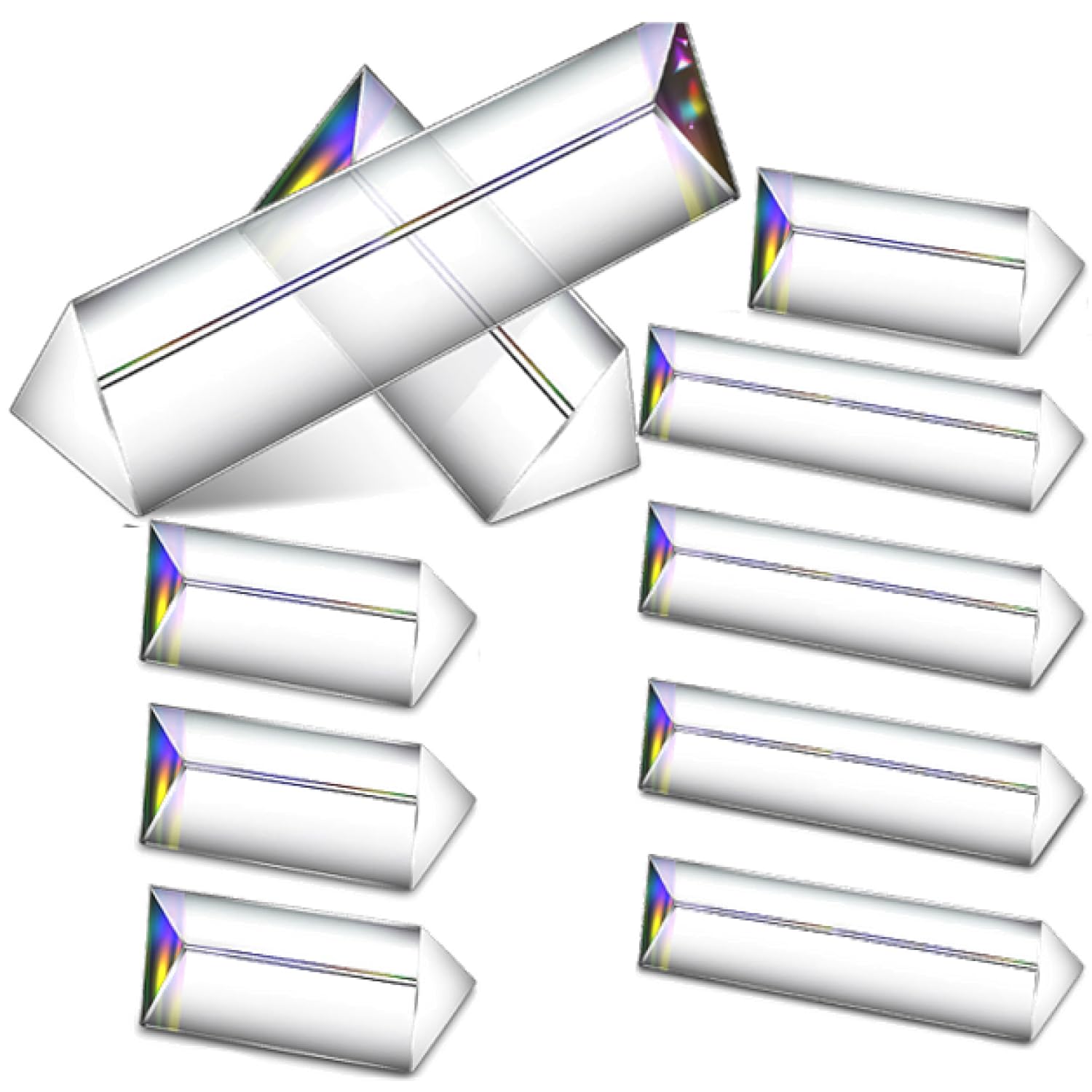 Amazon.com: Syhood 10 Pack Glass Prisms Clear Triangular Prisms 6 Inch ...