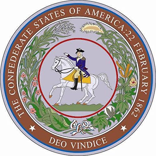 U24 CSA Confederate Seal Seal Car Sticker Sticker Contour Cut : Amazon ...
