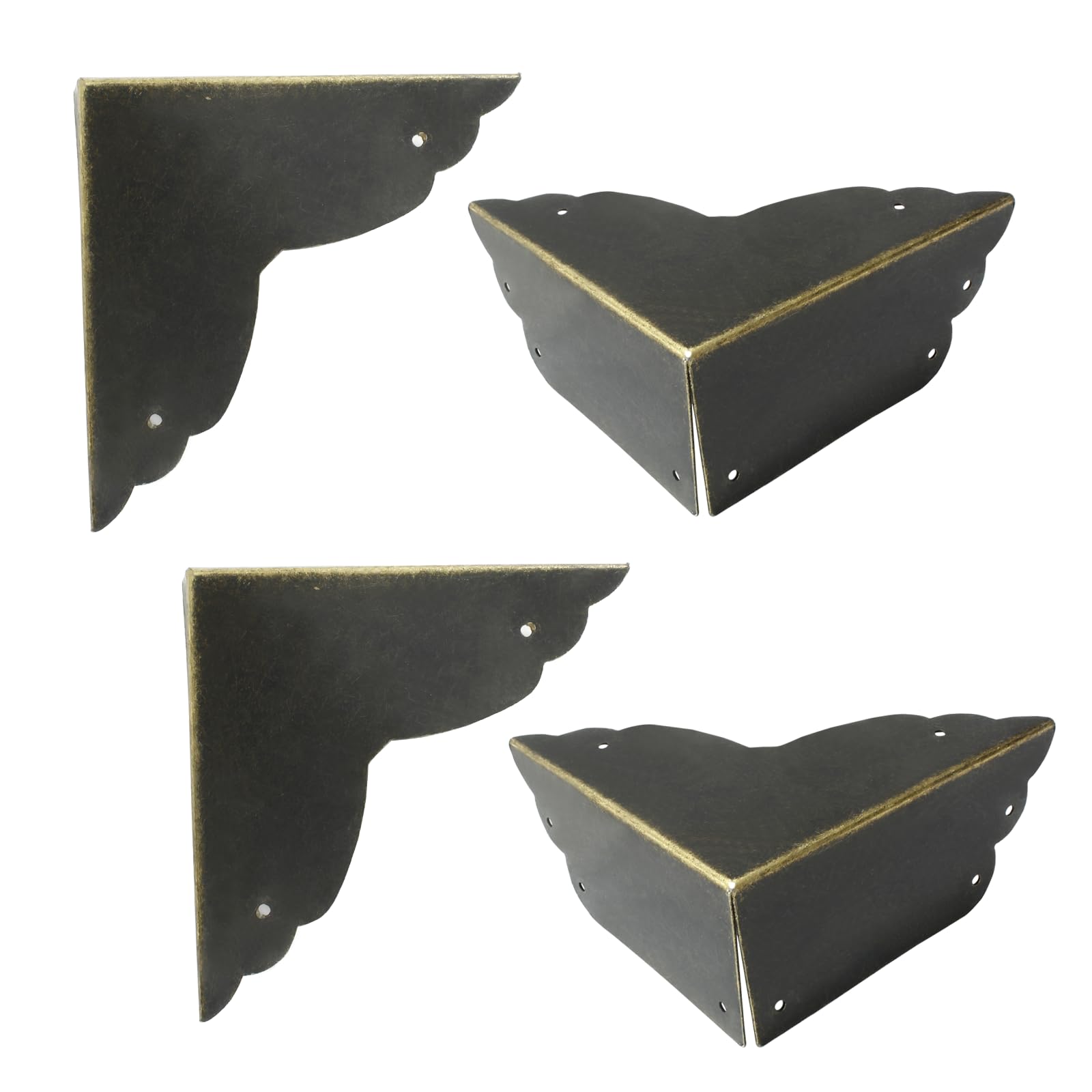 Amazon.com: Zorveiio 8Pcs Black Metal Corner Protector,2.76''x2.76 ...