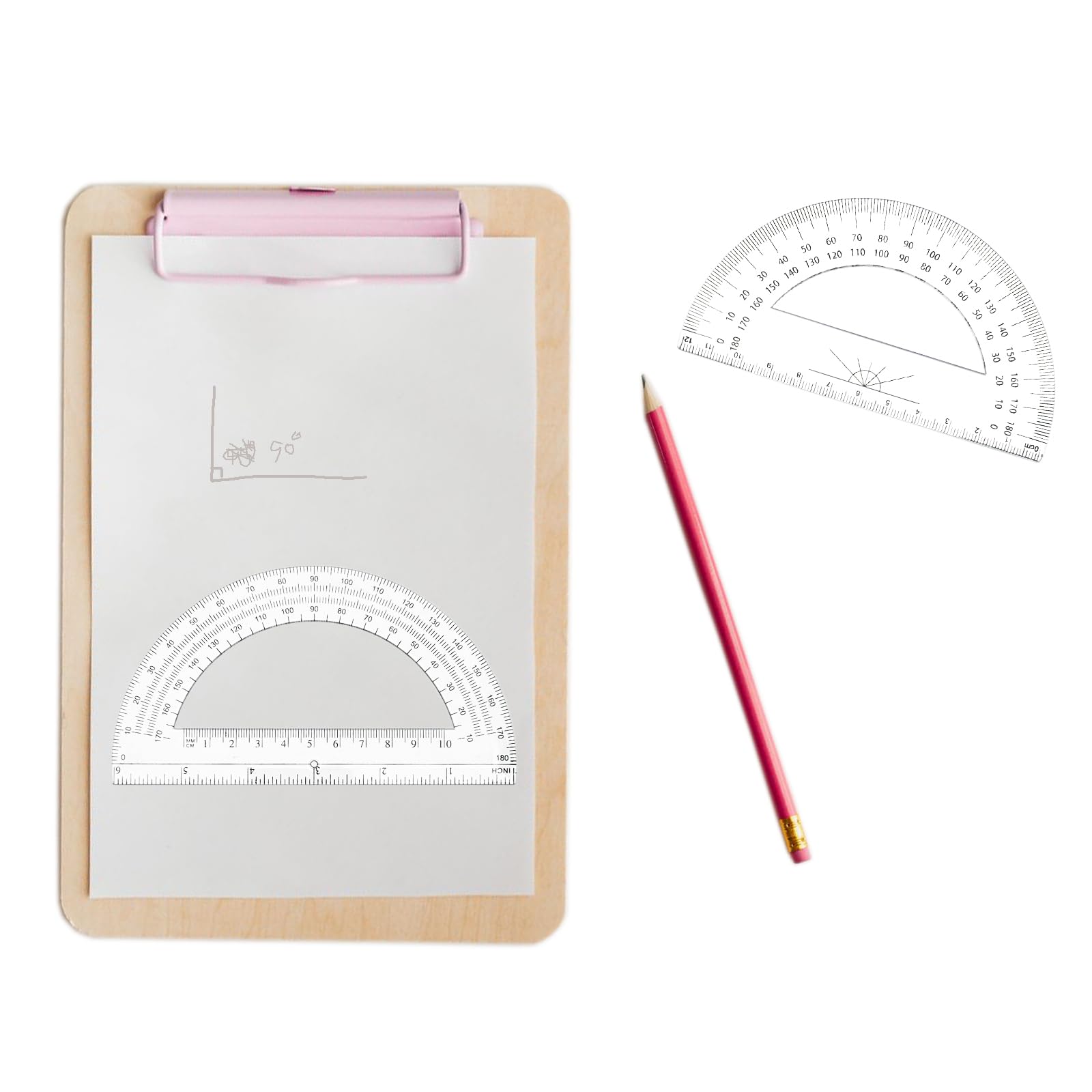 Snapklik.com : Zotemo Plastic Protractor, 6 Inch And 4.7 Inch Clear ...