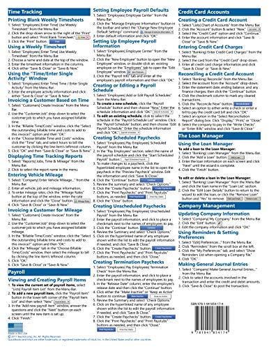 Snapklik.com : QuickBooks Pro 2018 Quick Reference Training Card - Laminated Tutorial Guide ...