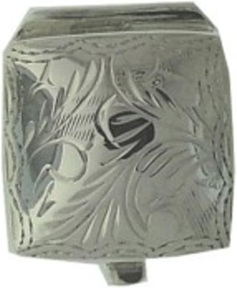 Amazon.com: Sterling Silver Small Square Etched Pill Box : Health ...