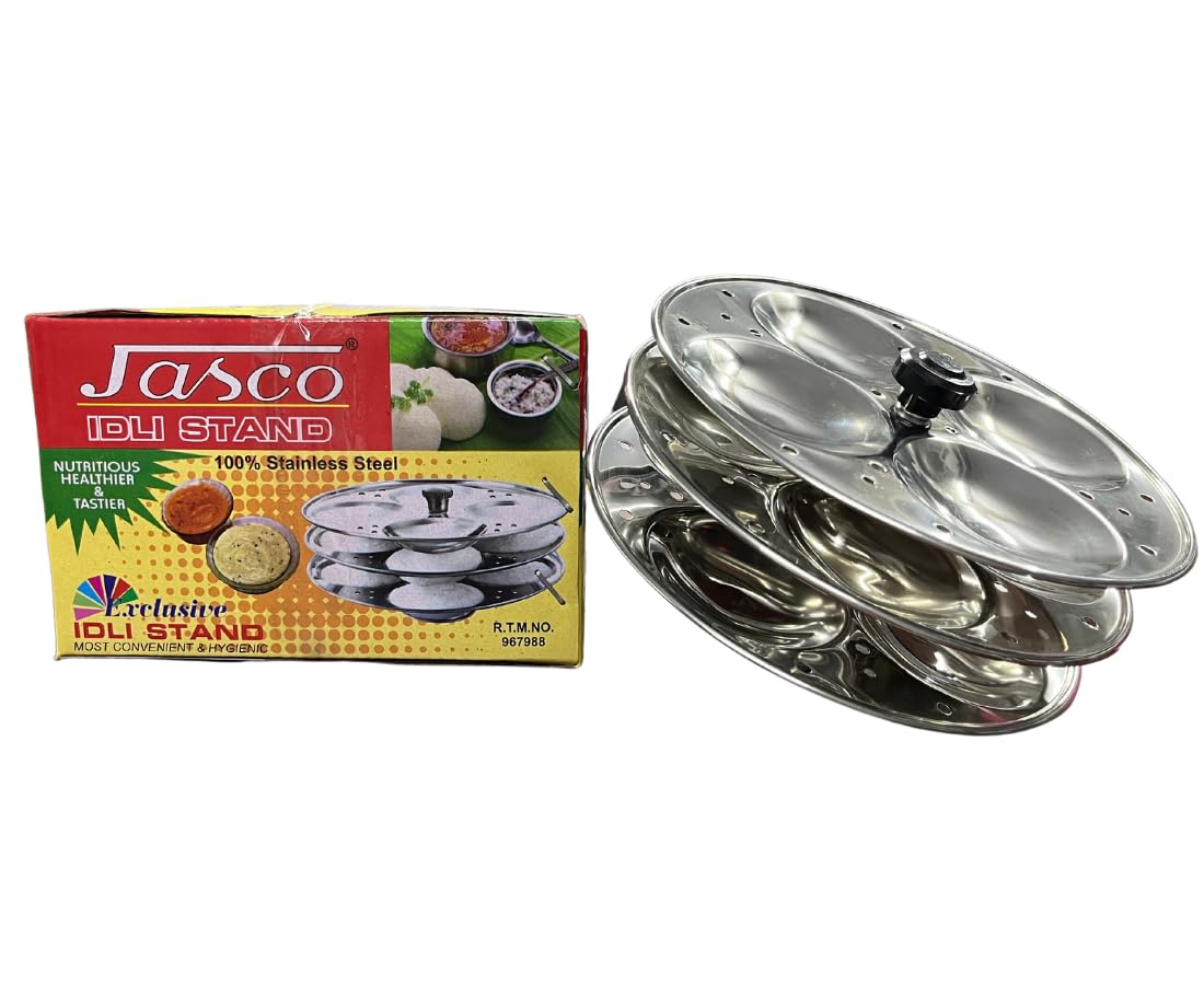 Premium Stainless Steel Idli Stand - Set of 3 Plates | Perfectly ...