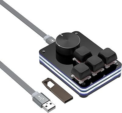 Amazon.com: Bewinner One Handed Macro Mechanical Keyboard, 6 Key DIY Programmable Keypad with ...