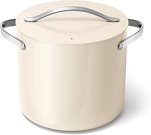 Amazon.com: Caraway Stock Pot - 12 Qt Ceramic Coated With Lid - Free ...