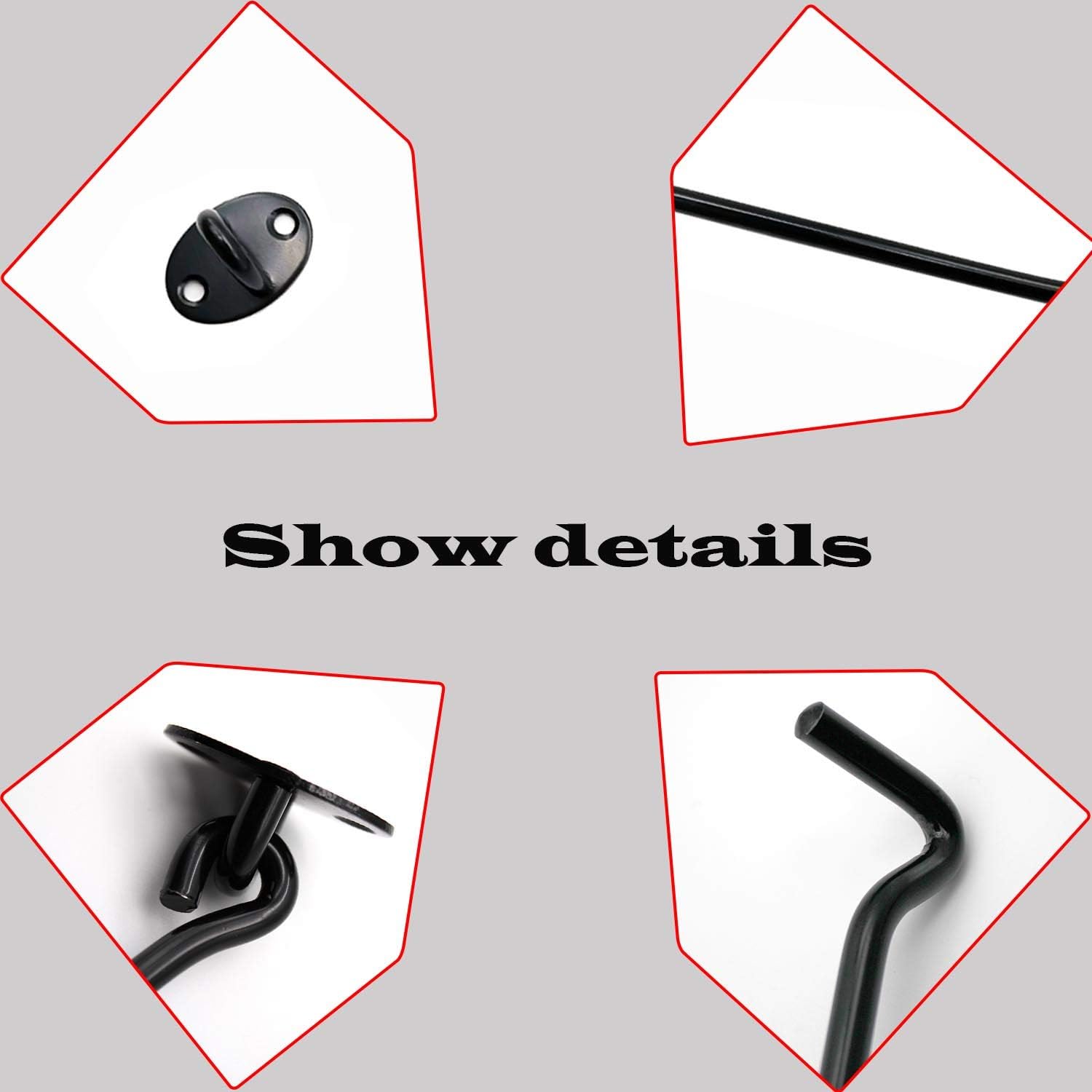 WJUAN 2 Pcs Stainless Steel Storm Hooks Cabin Hooks with Fastening ...