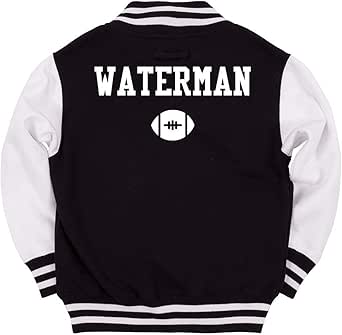 Amazon.com: Kids Waterman Football Player: Youth Varsity Letterman ...