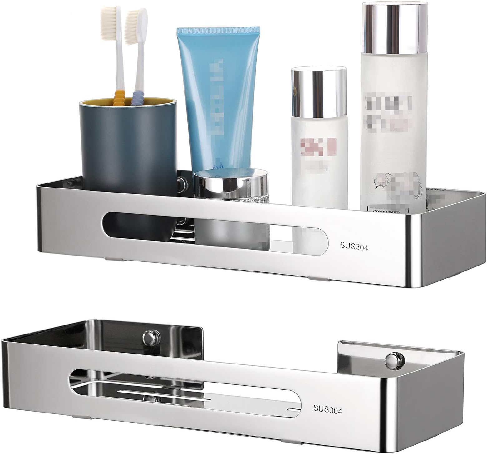 IGNPION 2pcs Shower Organizer Shelf Storage Corner Rack Stainless Steel ...